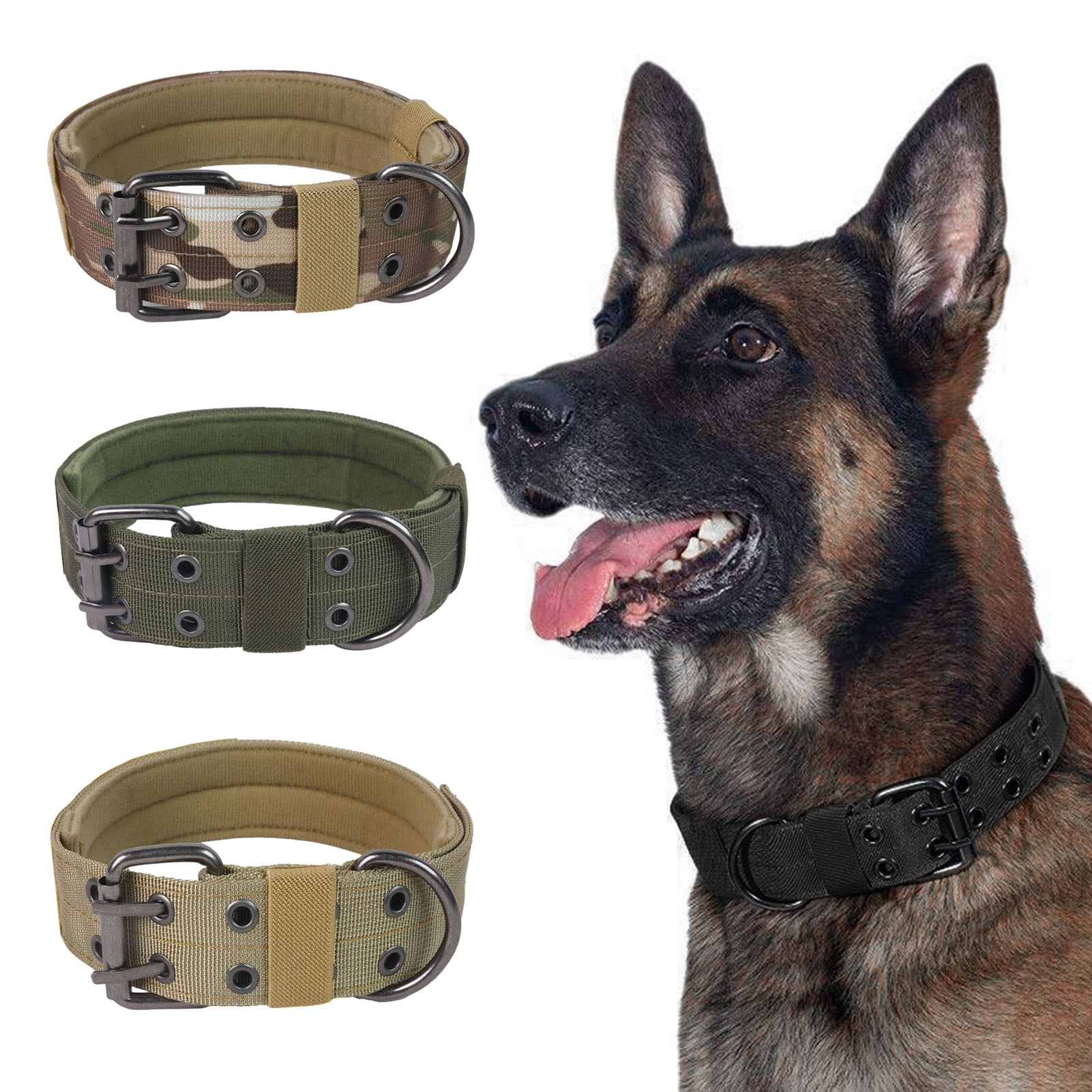 BULLPAW Adjustable Dog Collar with D-Ring Tear-resistant Pet Training ...