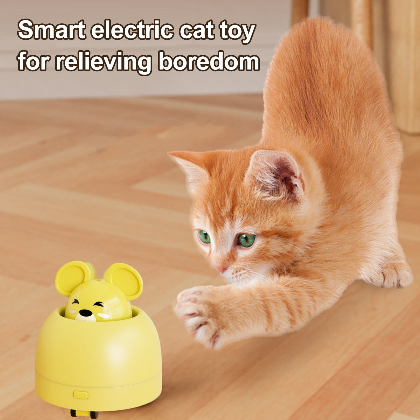 BULLPAW Electric Moving Mouse Cat Toy Touch Activated Smart Robot Rat ...