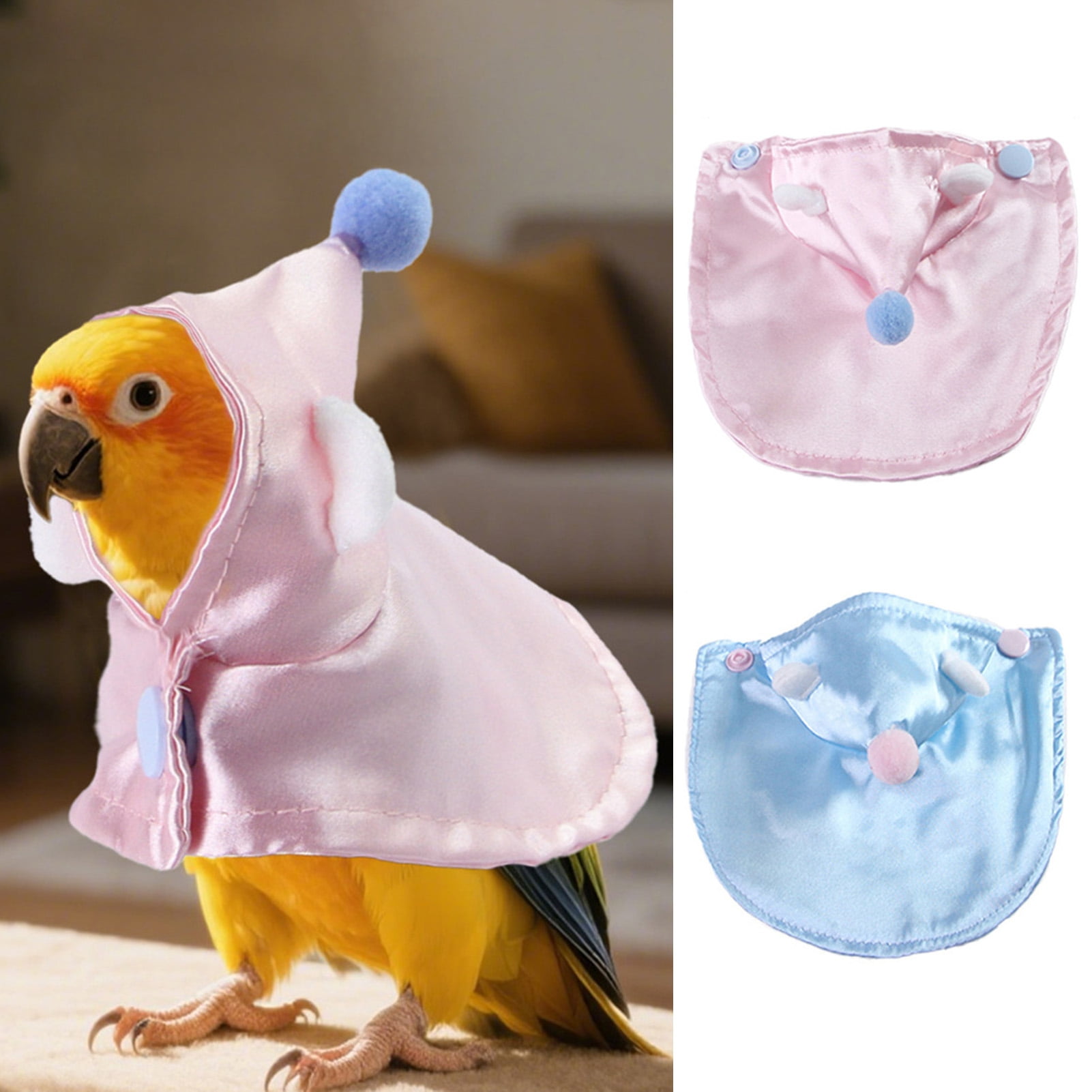 BULLPAW Parrot Cloak Cute Birds Costume for Cosplay Photography Pet ...