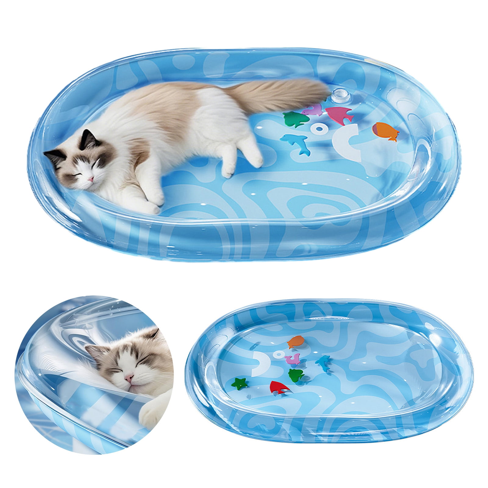 BULLPAW Pet Water Bed Water-Filled Cat Cooling Pad Sensory Pet Cooling ...