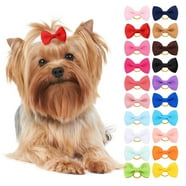 100pcs pet bows dog hair bows for dog yorkshirk small dogs hair ...