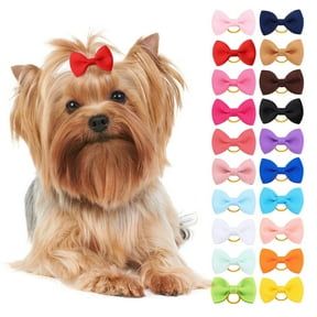 100pcs pet bows dog hair bows for dog yorkshirk small dogs hair ...