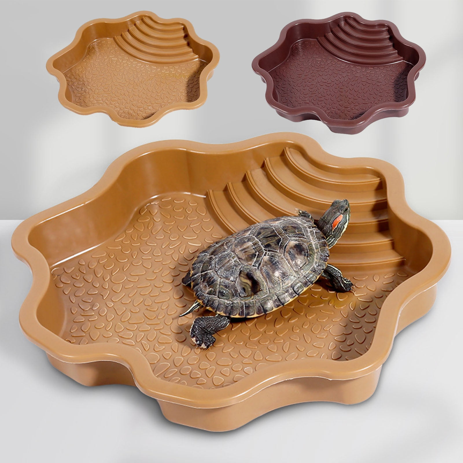 BULLPAW Reptile Bathing Pool Large Tortoise Feeding Dish Water Bowl ...