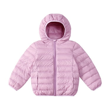 SYNPOS 18M-6T Winter Coats for Kids with Hoods Light Puffer Jacket for Baby Girls, Infants ...