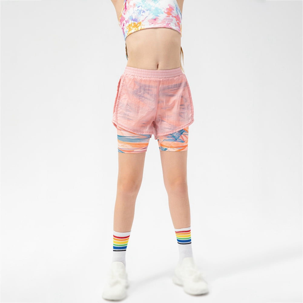 BULLPIANO 5-12T Girls Athletic Shorts Lightweight Running Shorts for ...