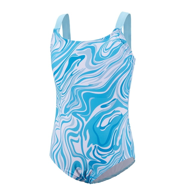 BULLPIANO 7-13 Years Girls Swimsuit Sport Athletic One Piece Swimsuit ...