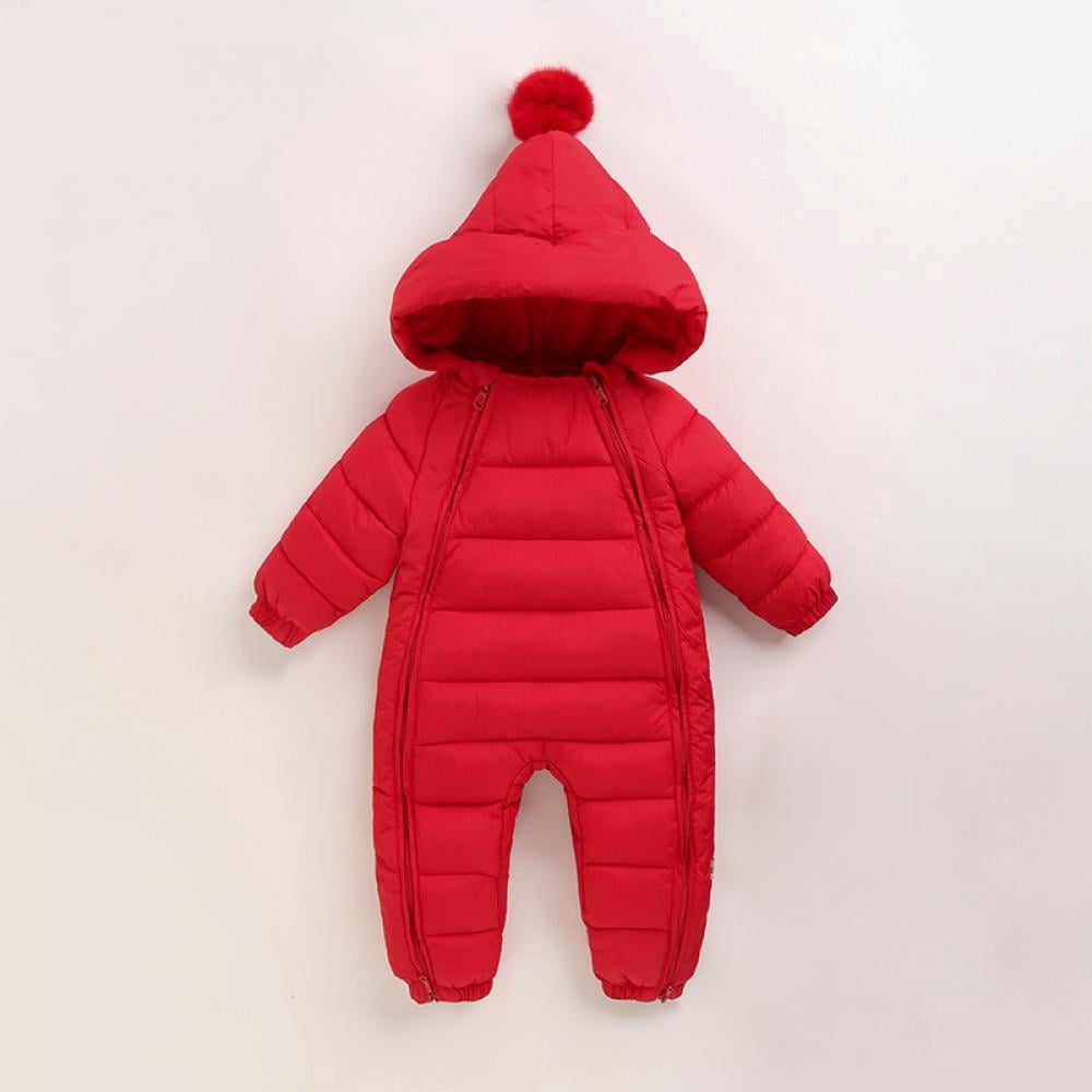 BULLPIANO Baby Newborn Baby Snowsuit Baby Hoodie Down Jacket Double Zip ...