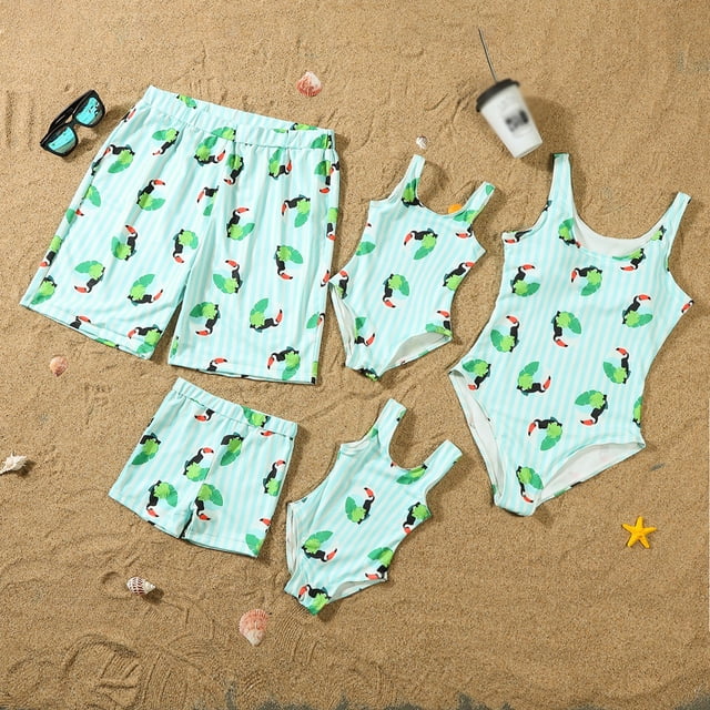 BULLPIANO Family Matching Swimwear Set for Couples Baby Mommy and Me ...