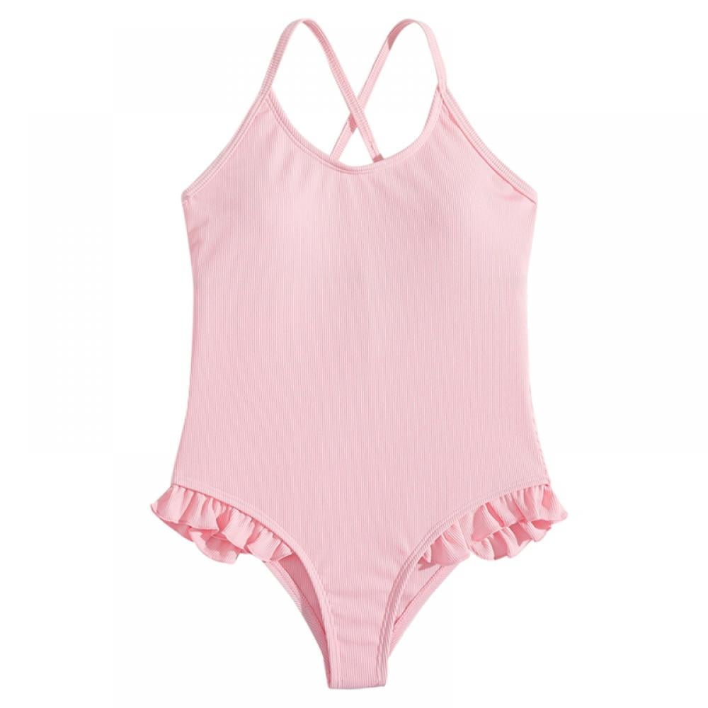 BULLPIANO Girl One Piece Bathing Suit High Waisted Swimsuit High Cut ...