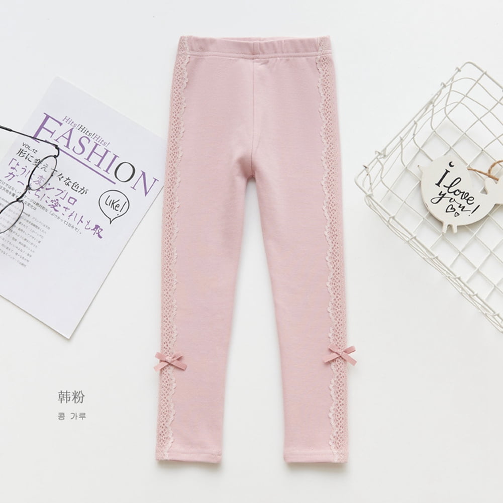 BULLPIANO Girls Leggings Solid Color Leggings Cotton Footless Leggings ...