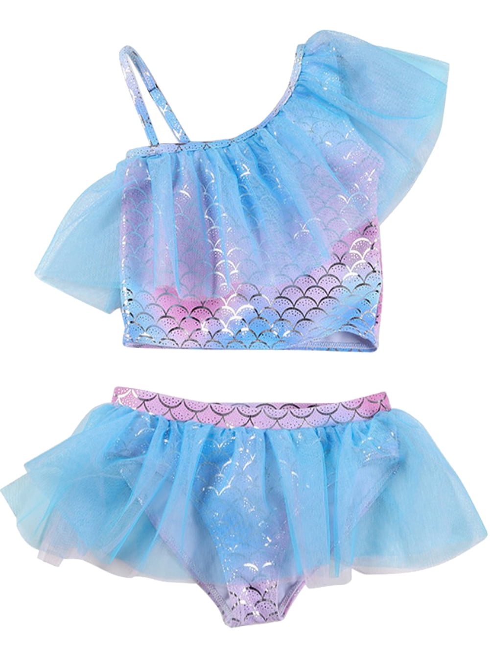 BULLPIANO Girls Tankinis Two Pieces Swimsuits Mermaid Beach Sport ...