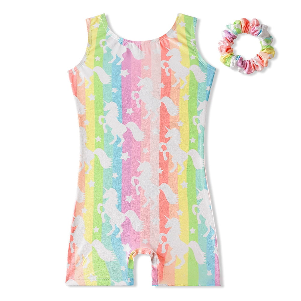 BULLPIANO Gymnastics Leotards for Girls Sparkly One-Piece Kids Unitard ...
