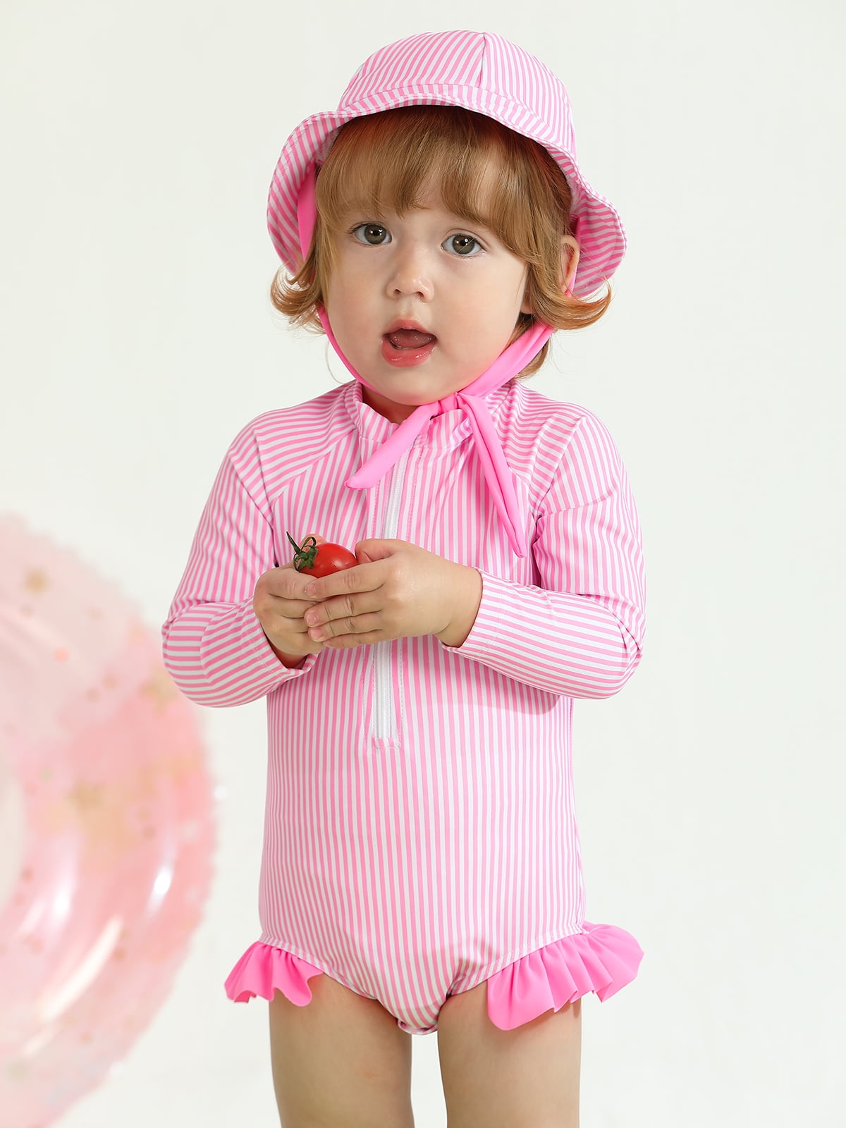 BULLPIANO Infant Baby Girl One Piece Swimsuit Long Sleeve Jumpsuit ...