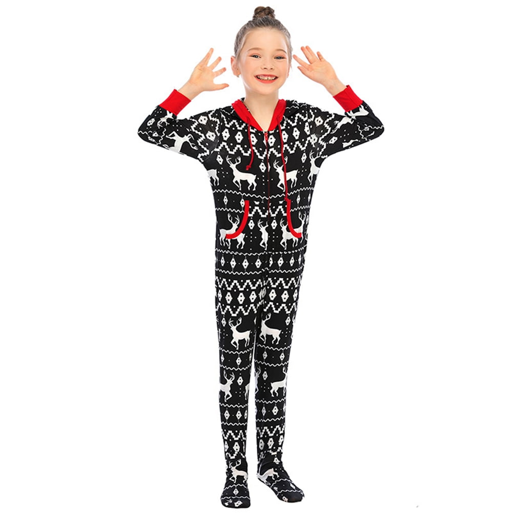 BULLPIANO Kids Boy Girls Long Sleeve Zip Up One Piece Pajama Footie ...