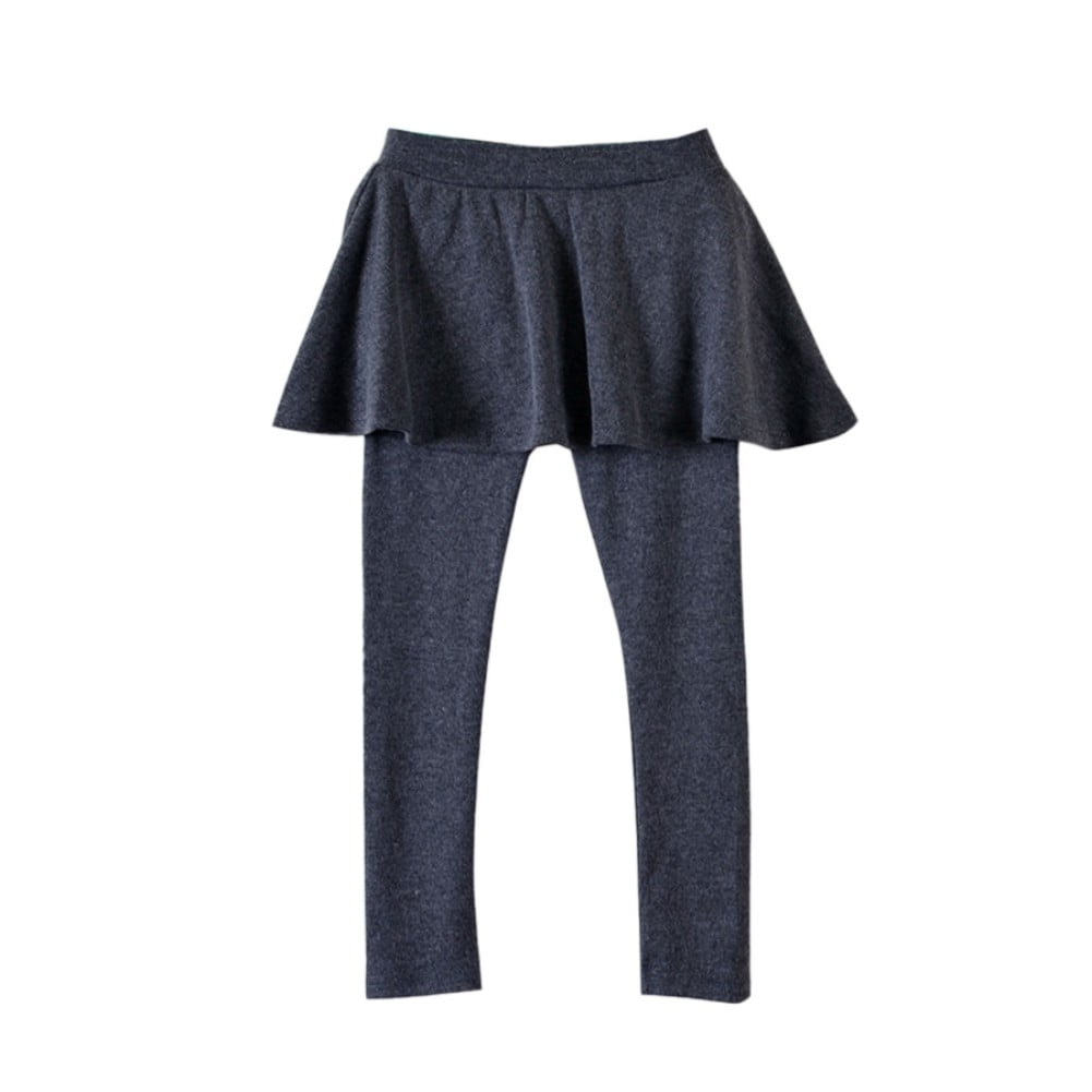 BULLPIANO Little Girls Leggings Pants with Tutu Skirts Kids Culottes ...