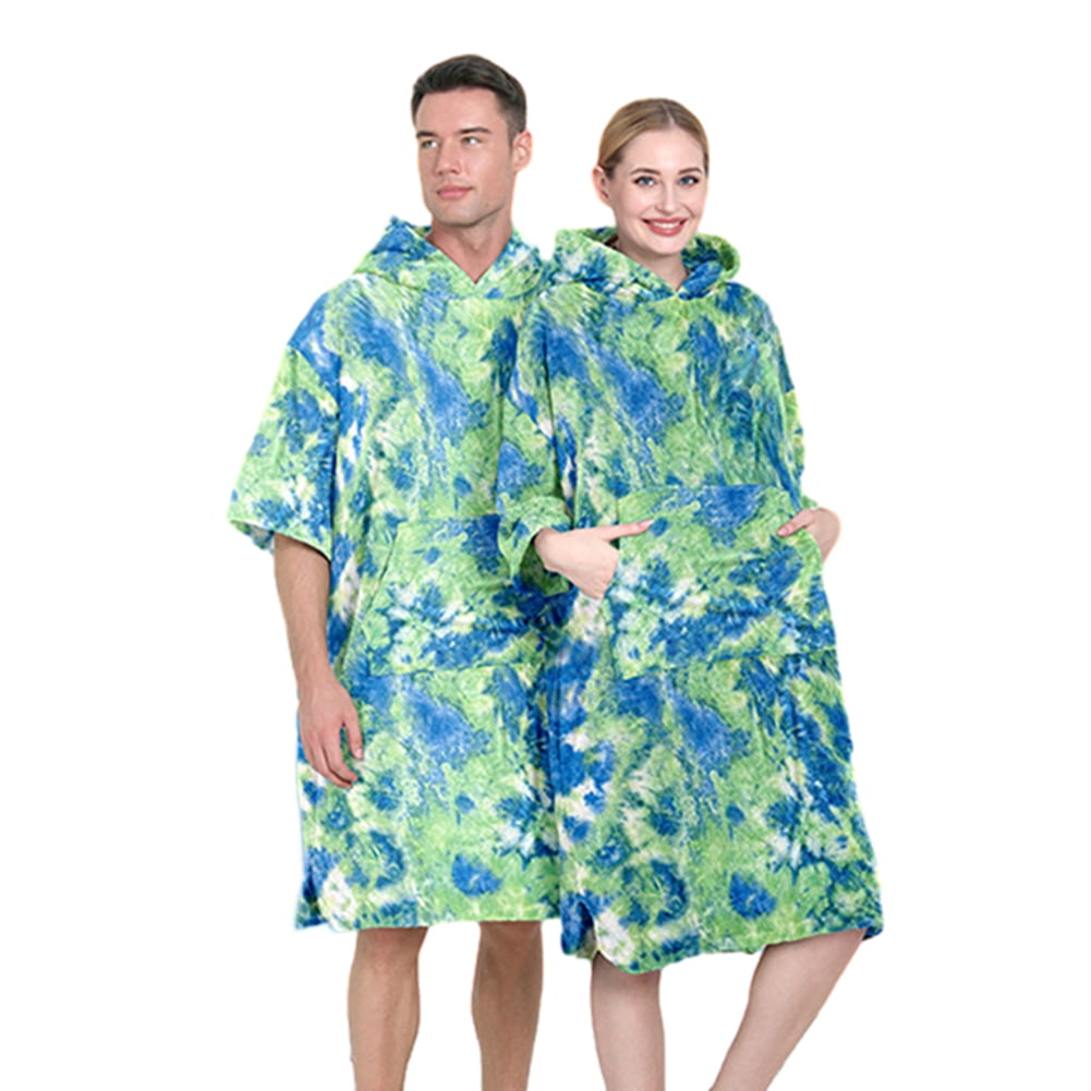 BULLPIANO Surf Poncho Changing Robe with Hood Towel Changing Robe Soft ...
