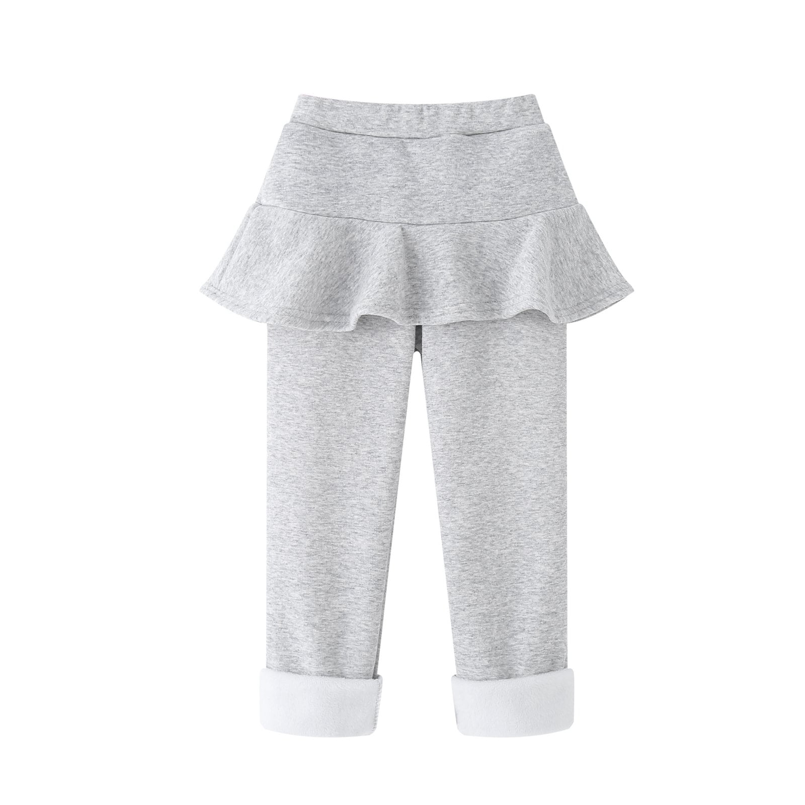 BULLPIANO Toddler Girls Leggings with Skirt Warm Stretchy Ruffle Skirt ...
