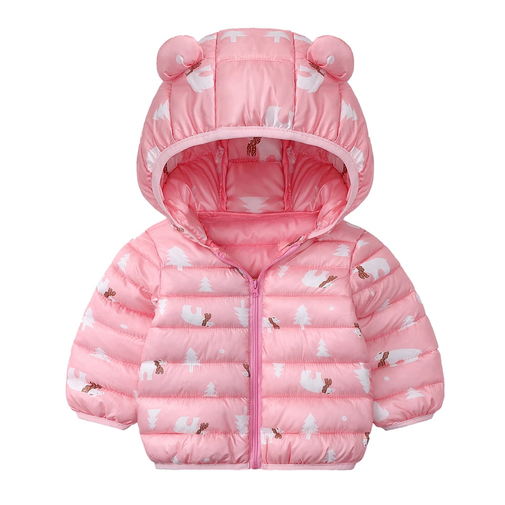 BULLPIANO Winter Down Coats for Toddler Baby Boys Girls Light Puffer Padded Jacket Warm Bear ...