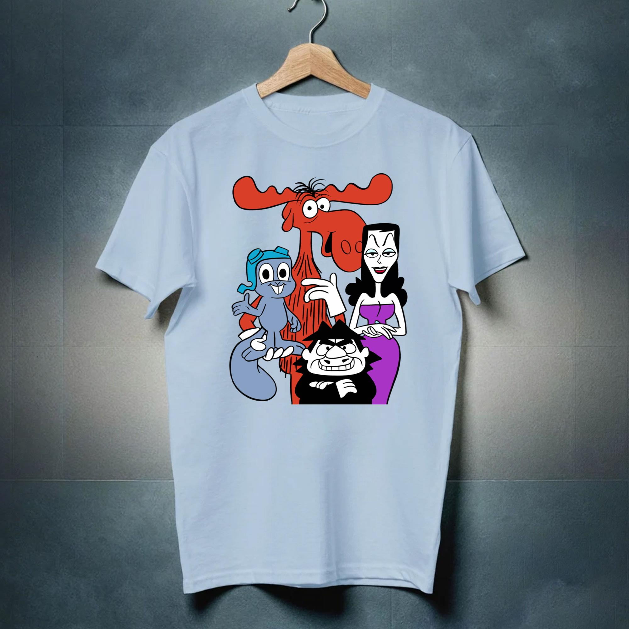 BULLWINKLE & ROCKY BORIS NATASHA QUAKER QUISP JAY WARD GRAPHIC TEE T ...