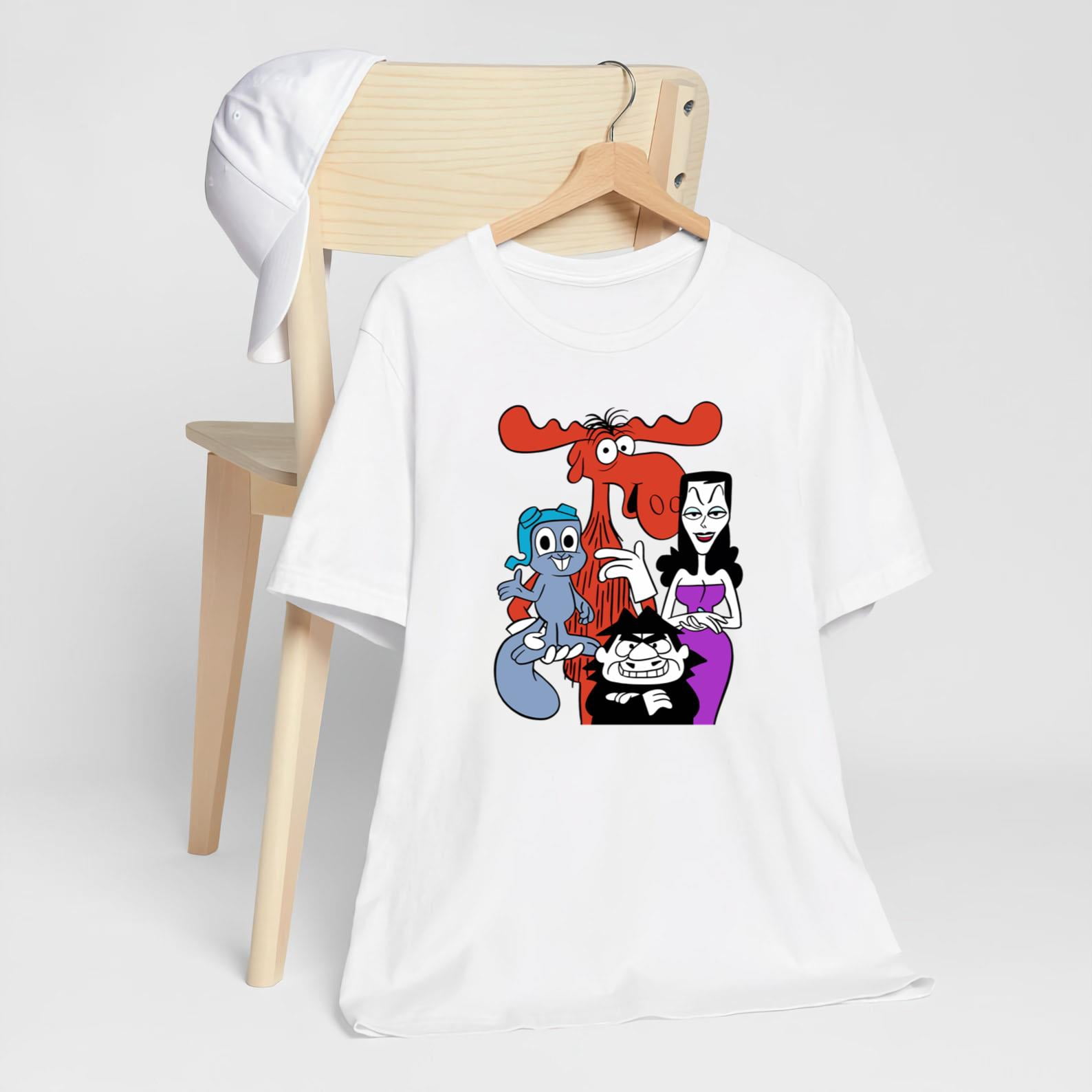 BULLWINKLE & ROCKY BORIS NATASHA QUAKER QUISP JAY WARD GRAPHIC TEE T ...