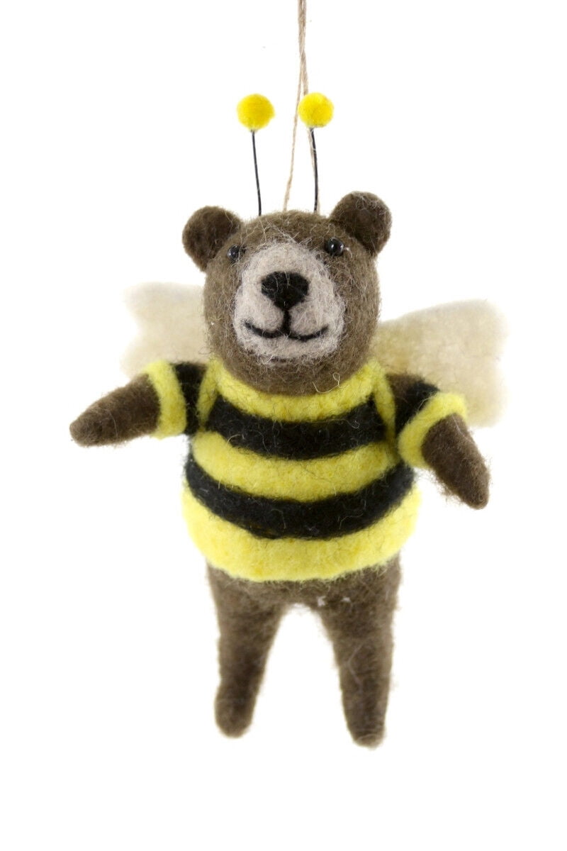 BUMBLE BEAR In Honey Bee Felt Costume Christmas Ornament by Cody Foster ...