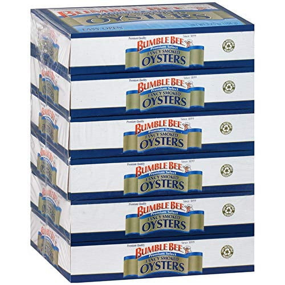 BUMBLE BEE Fancy AJH3 Smoked Oysters, 3.75 Ounce Can (Pack of 6 ...