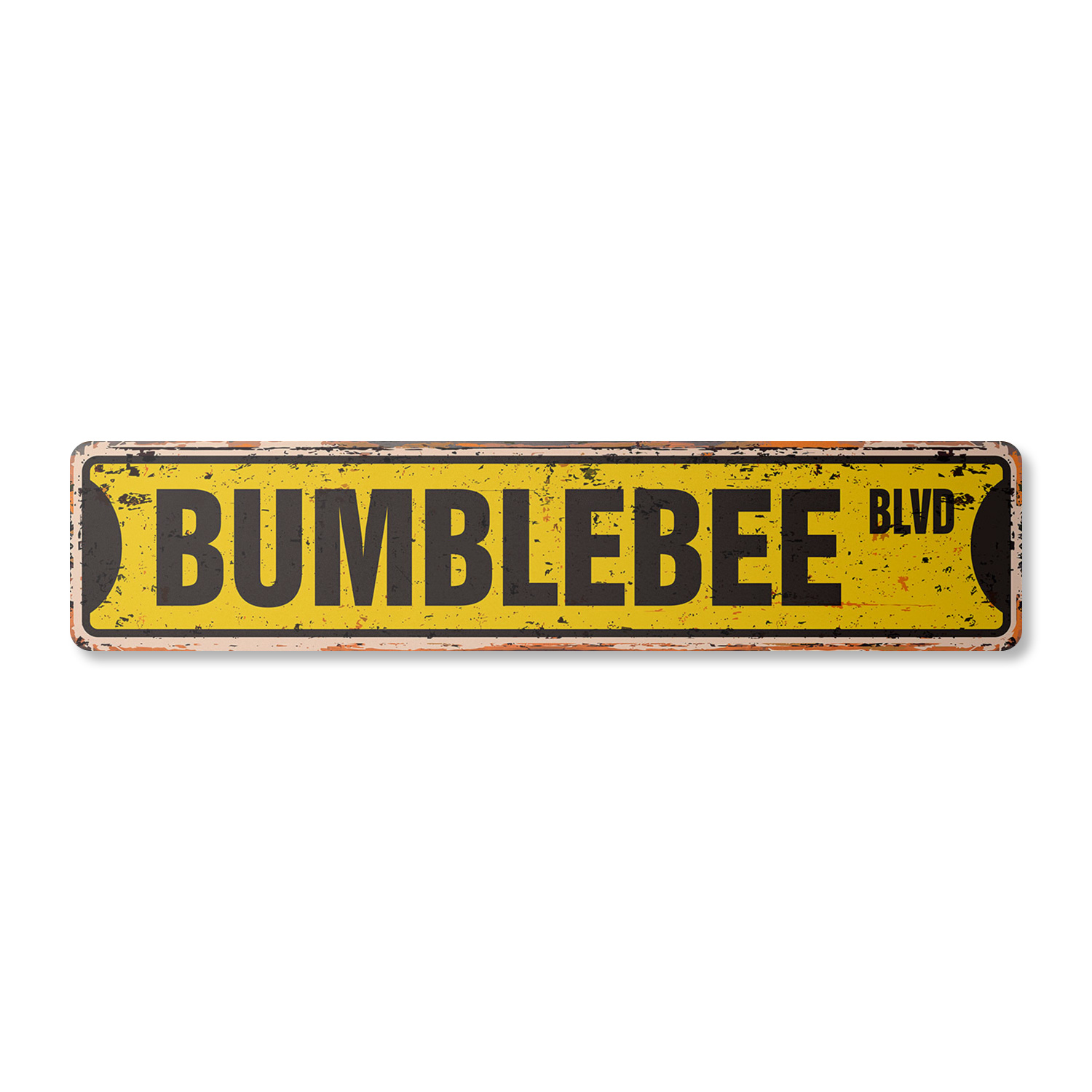 BUMBLE BEE Vintage Plastic Street Sign honey insect pollen pollination ...