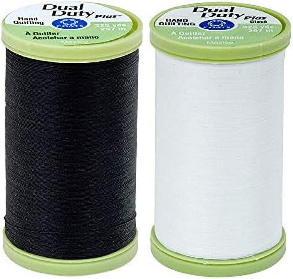 [BUNDLE 2-PACK B/W] - Coats and Clark Dual Duty Plus Hand Quilting ...