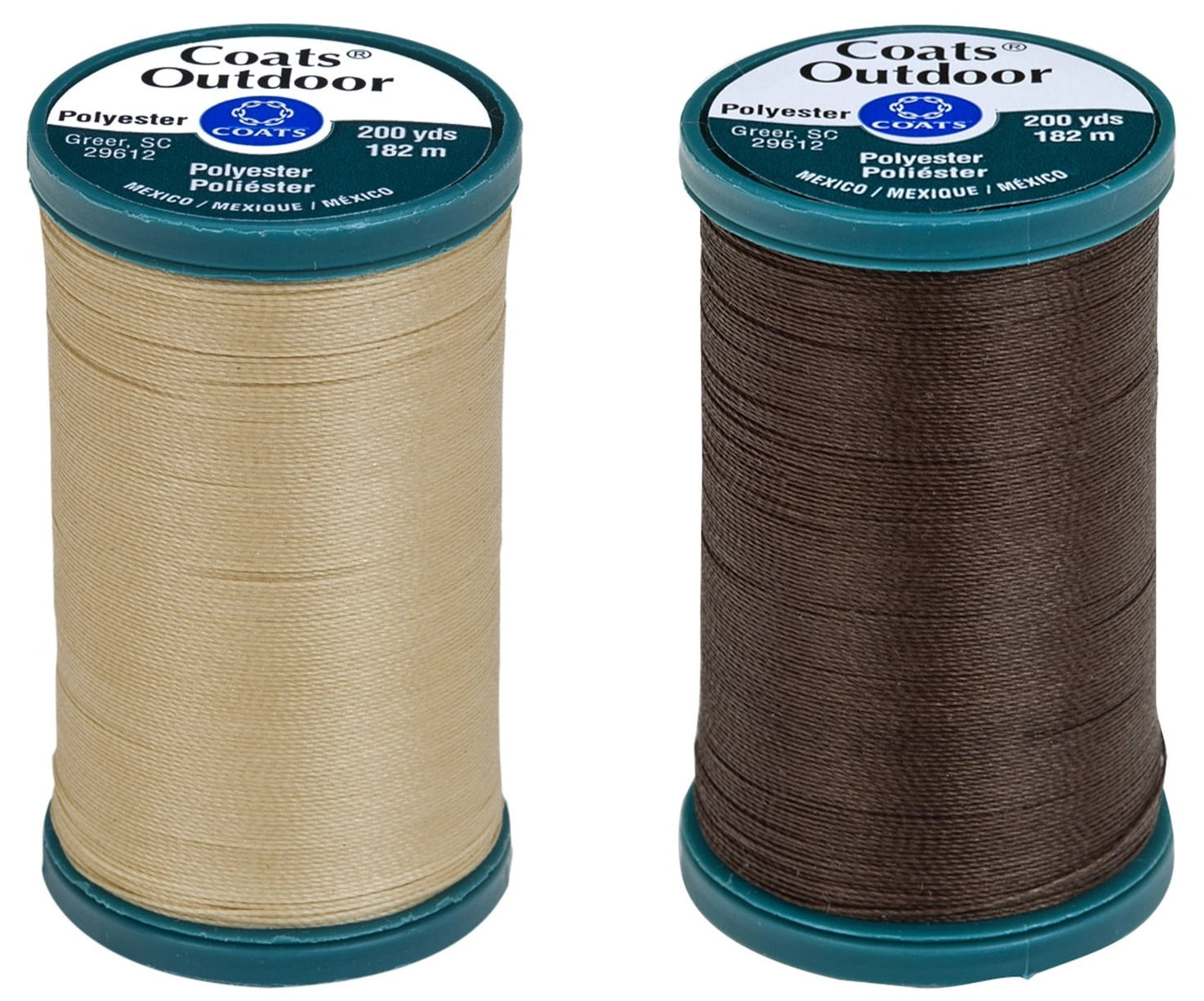[BUNDLE 2-PACK] - Coats Outdoor Living Thread - BROWN TONES - Buff and ...