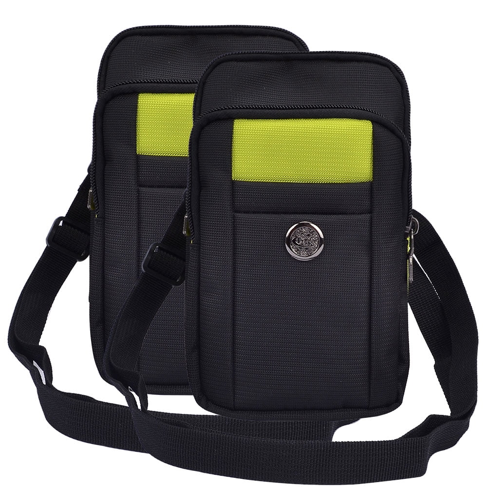 BUNDLE (2 pcs): Sports Travel Carrying Pouch (Green) with Detachable ...