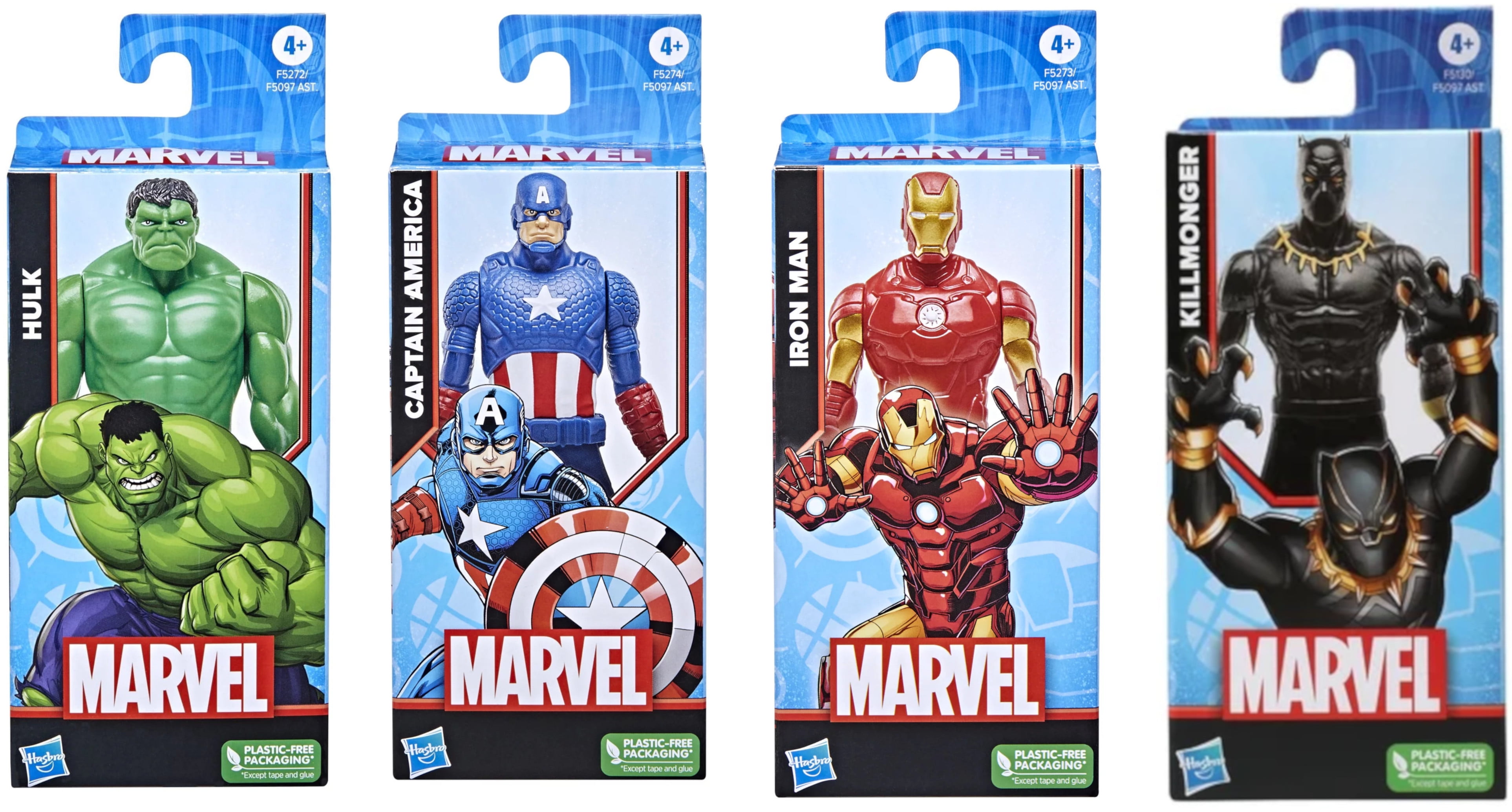 [BUNDLE 4-PACK] - Marvel 6-inch Action Figures - Captain America, Hulk ...
