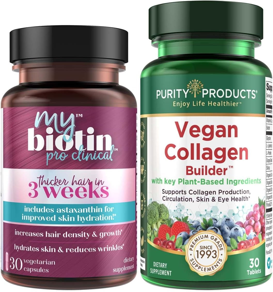 BUNDLE - MyBiotin ProClinical + Vegan Collagen Builder MyBiotin ...