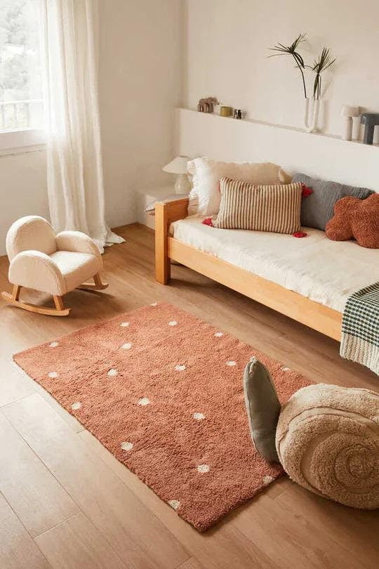 BUNGALOWANDBEYOND Polka Dot Design Rug | Cotton Soft Rug | Rectangle ...