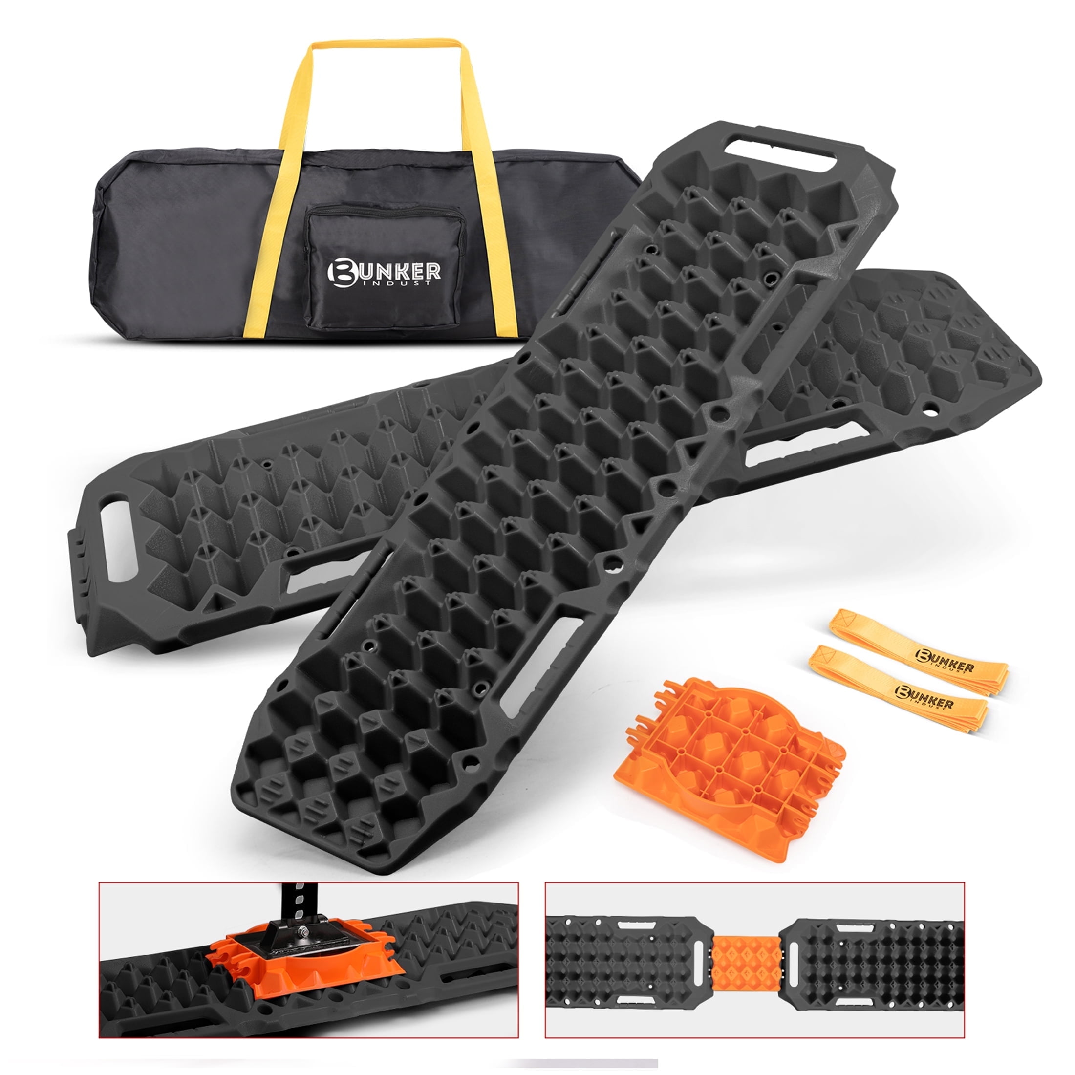 BUNKER INDUST Off-Road Traction Boards with Jack Lift Base,2 Pcs ...