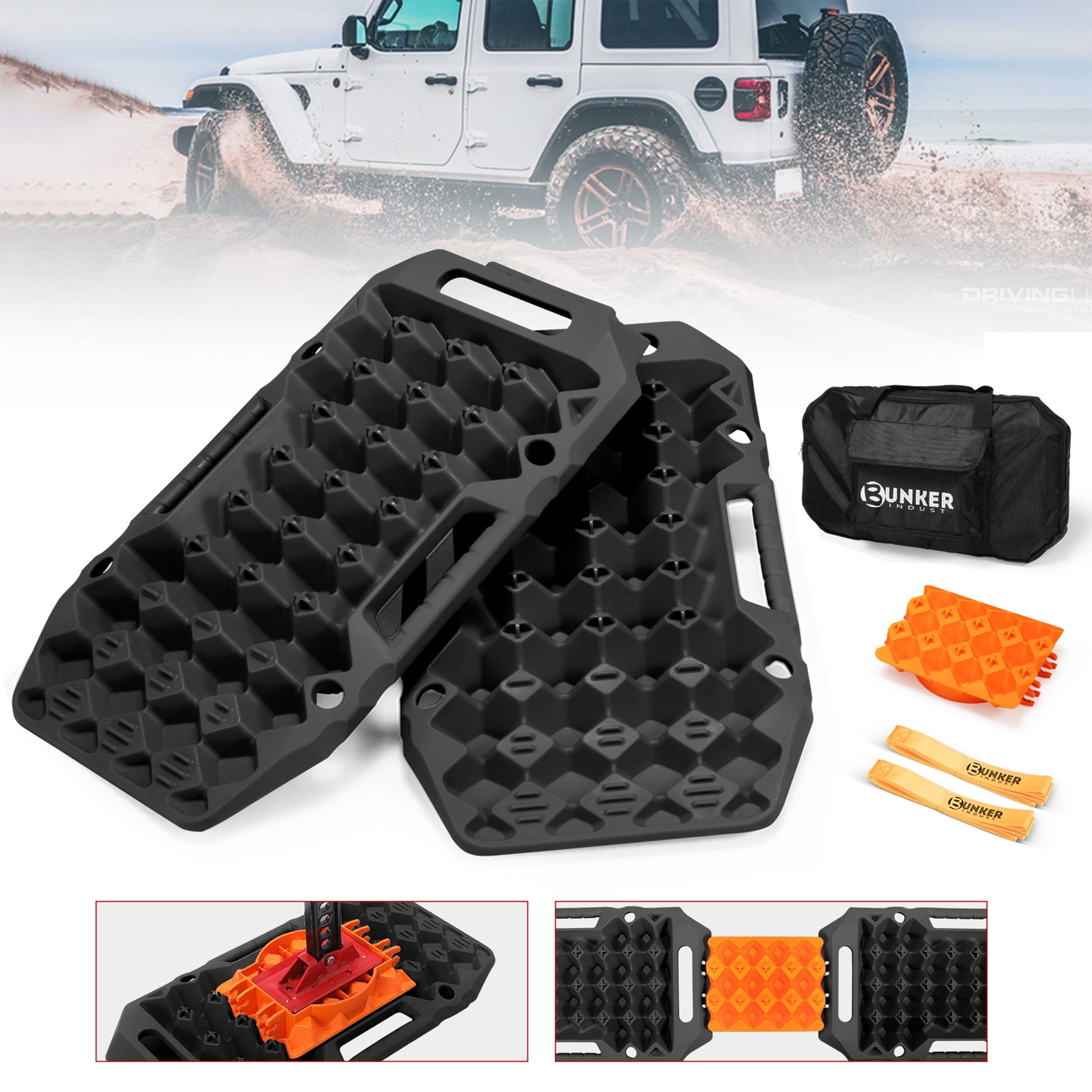 BUNKER INDUST Offroad Traction Boards with Jack Base,Multifunctional ...