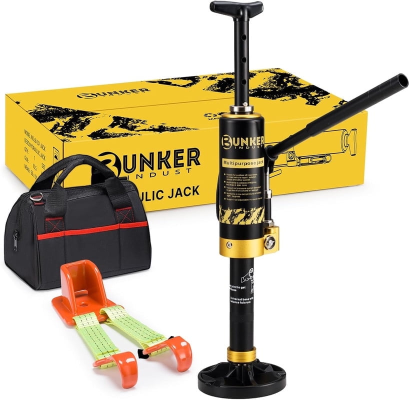 BUNKER INDUST Portable Hydraulic Recovery Jack with Lift Mate - 19,400 lbs Lifting Capacity for ...