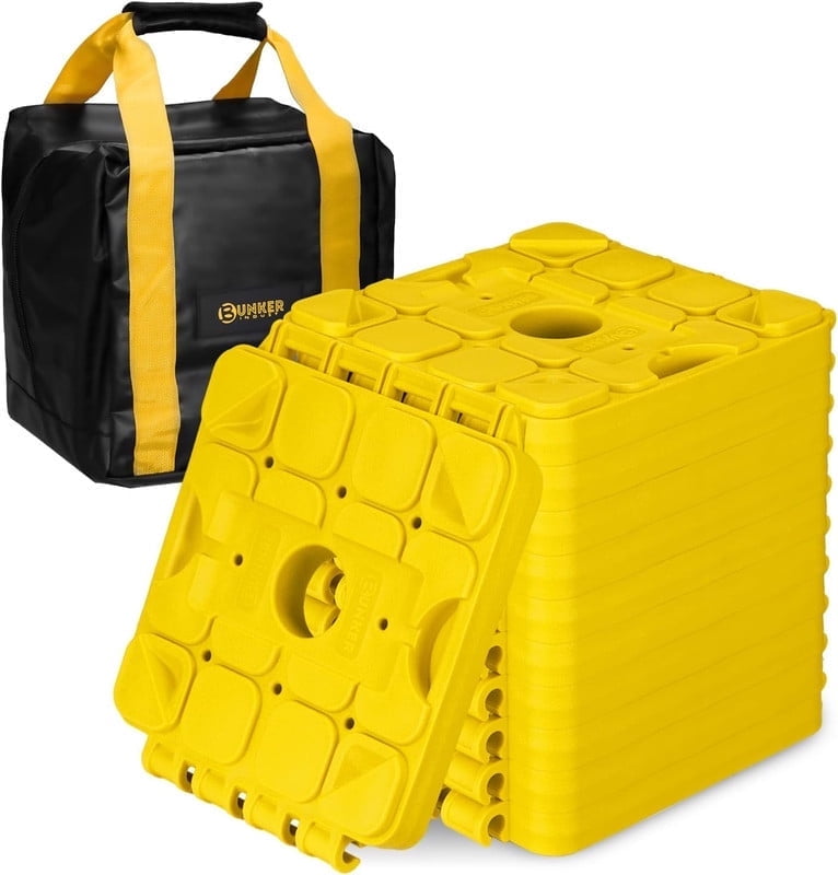 BUNKER INDUST RV Stackable Leveling Blocks & Interlocking Jack Pads ...