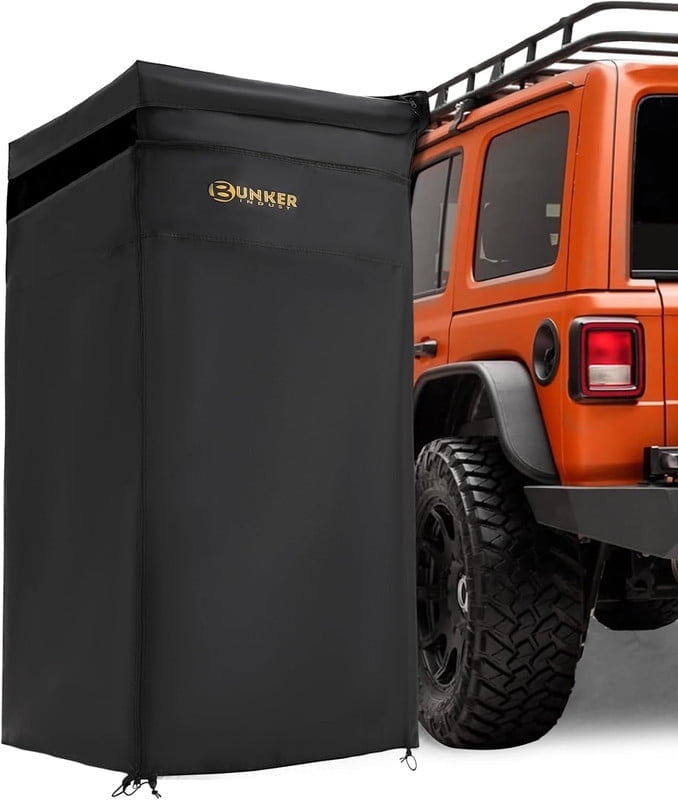 BUNKER INDUST Vehicle Side Shower Tent with Roof, Portable Outdoor ...