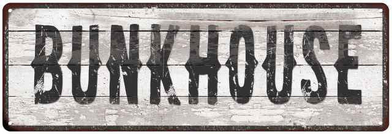 BUNKHOUSE Ship Lap Look Country Chic 6x18 Metal Sign Wall Decor ...