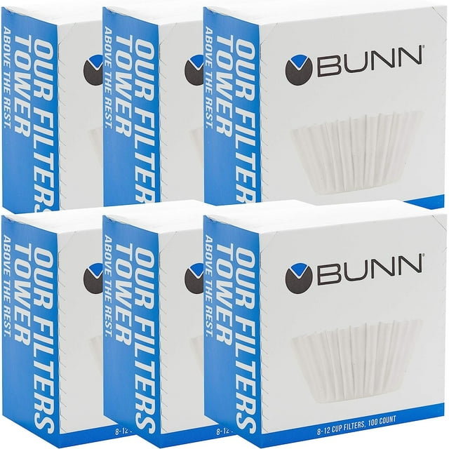 BUNN Coffee Maker Paper Filters, 8-12 Cup, 6 Packs of 100ct - Walmart.com