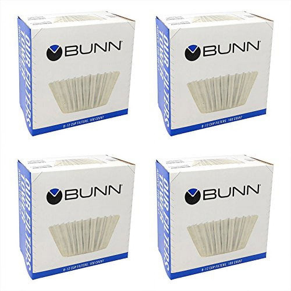 BUNN Basket Filter 100-Count White for Coffee and Tea Brewer, 1/4 Inch ...