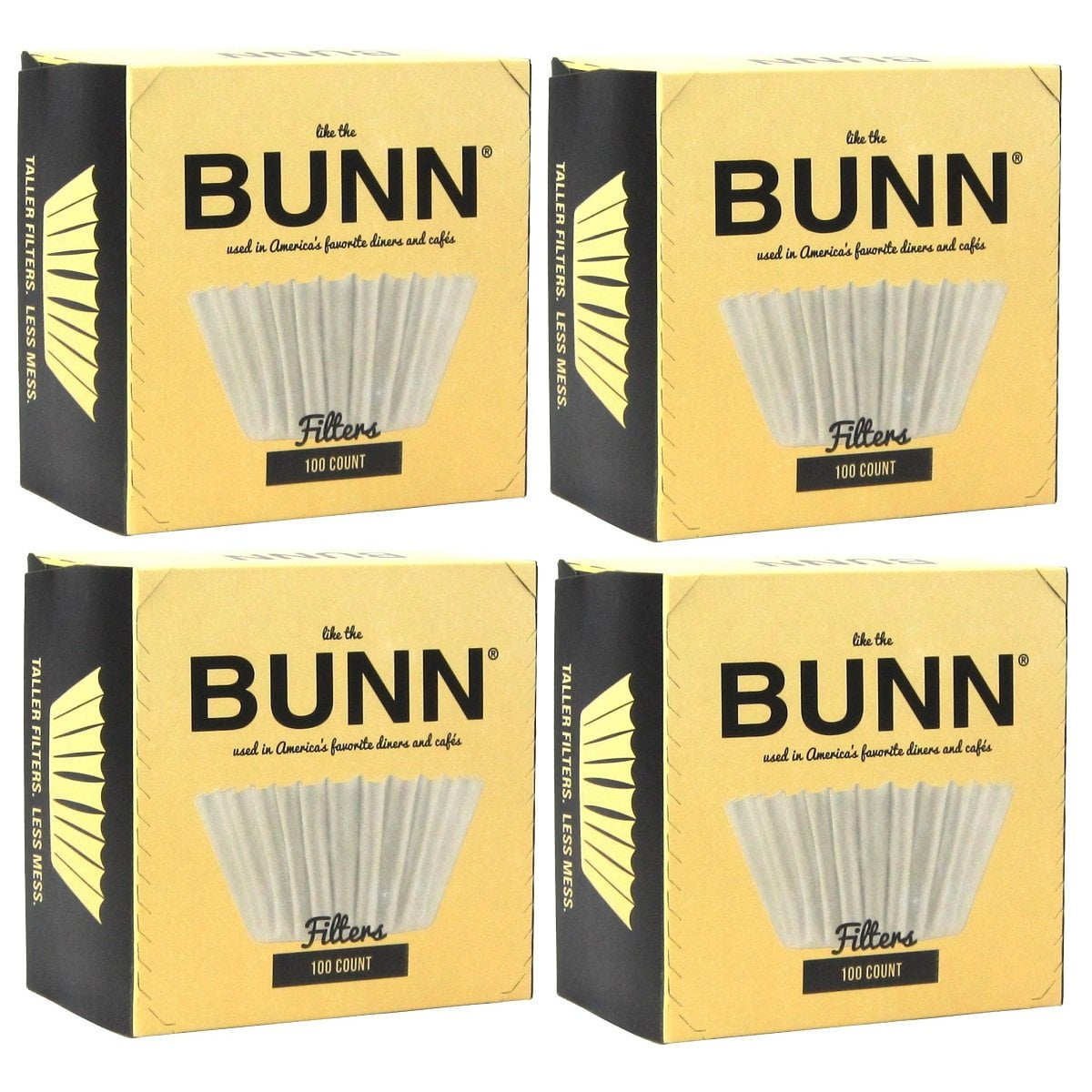BUNN BCF100-B 100-Count Basket Filter Pack of 4 - Walmart.com
