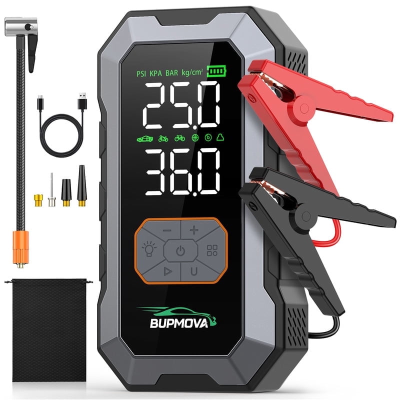BUPMOVA 8000A Car Battery Jump Starter with Air Compressor 150PSI (ALL ...