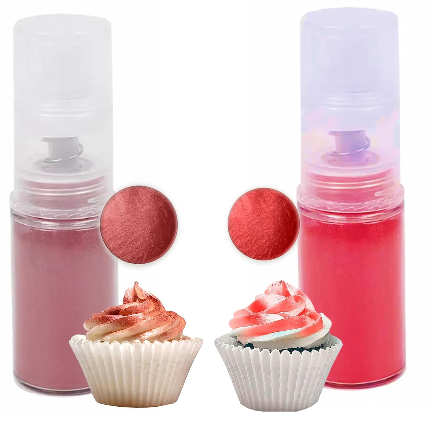 and BURGUNDY edible glitter LUSTER DUST spray set pump for cake ...
