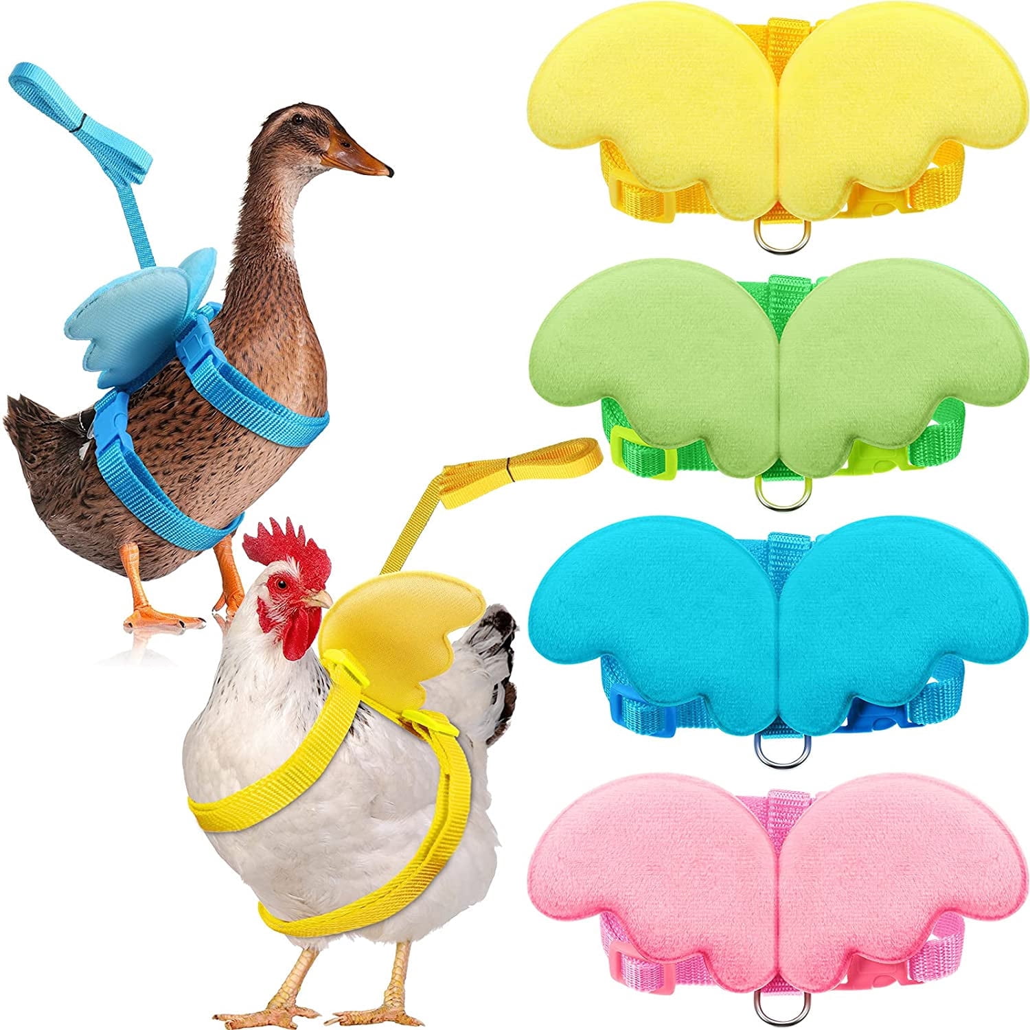 BURIBURI Pet Duck Outside Walking Harness Leash, Hen Chickens Angel ...