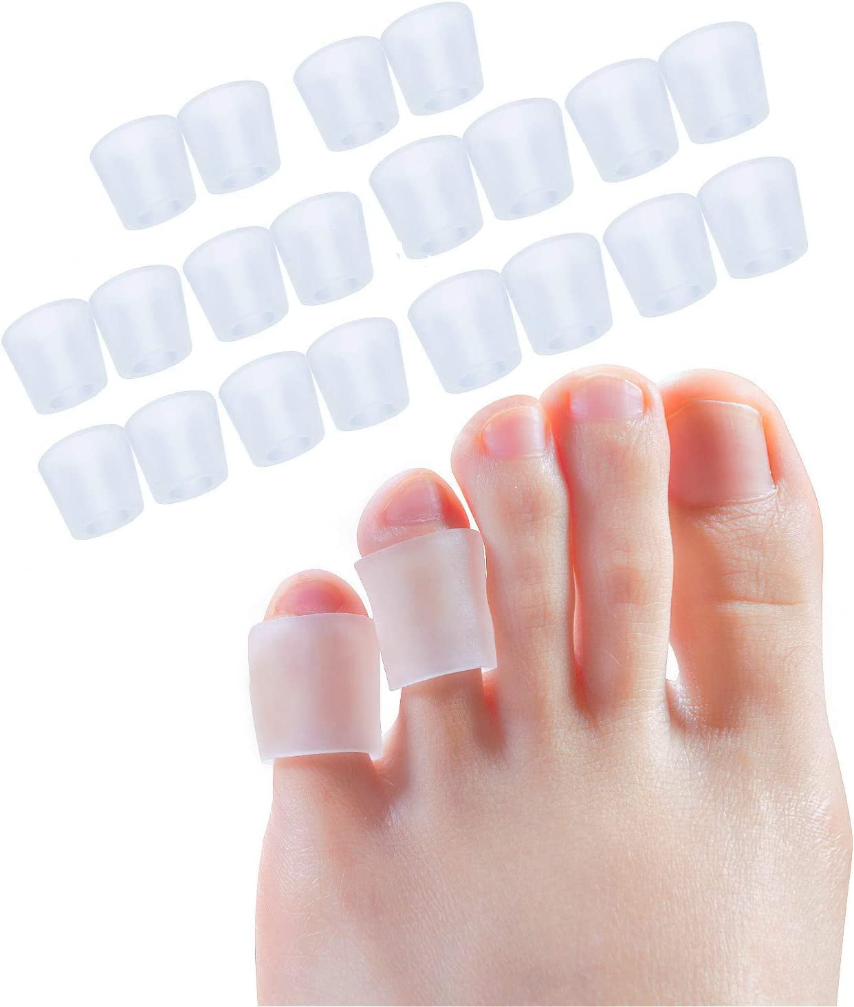 BURIBURIBURIBURI 10 Pairs Pinky Toe Protectors, Toe Protector & Sleeves ...