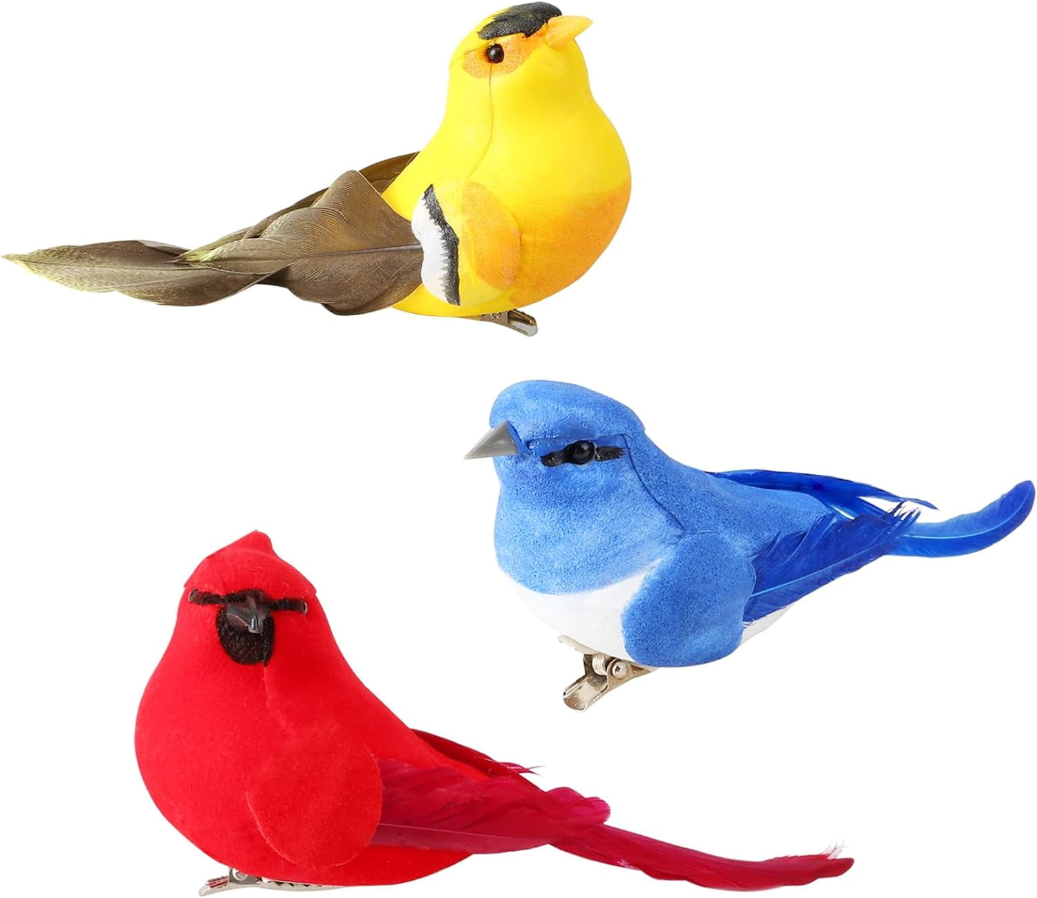 BURIBURIBURIBURI 3pcs Artificial Birds Fake Birds Decorative Hanging ...