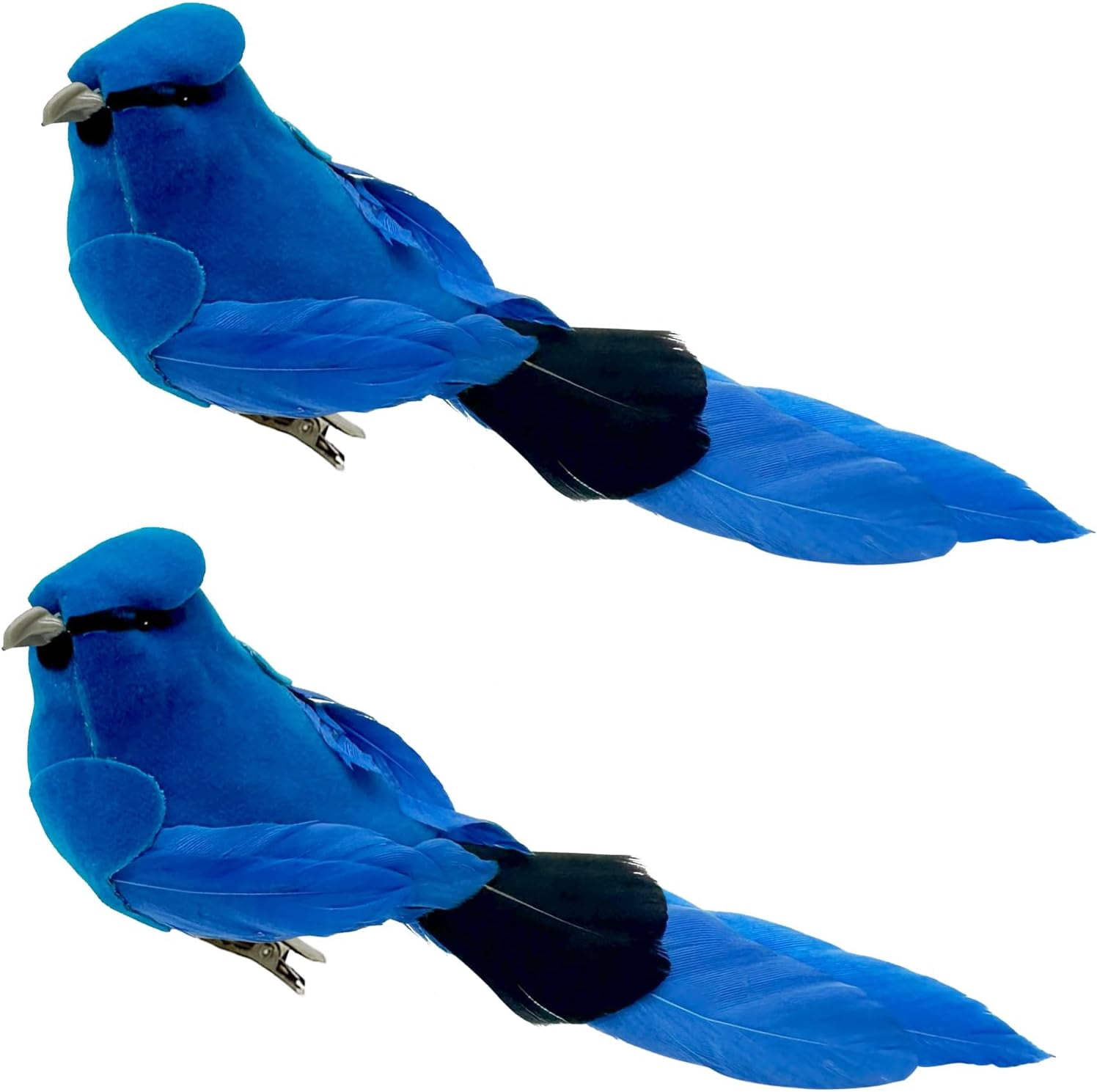 BURIBURIBURIBURI 6PCS Blue Artificial Birds Realistic Bluebird Fabric ...