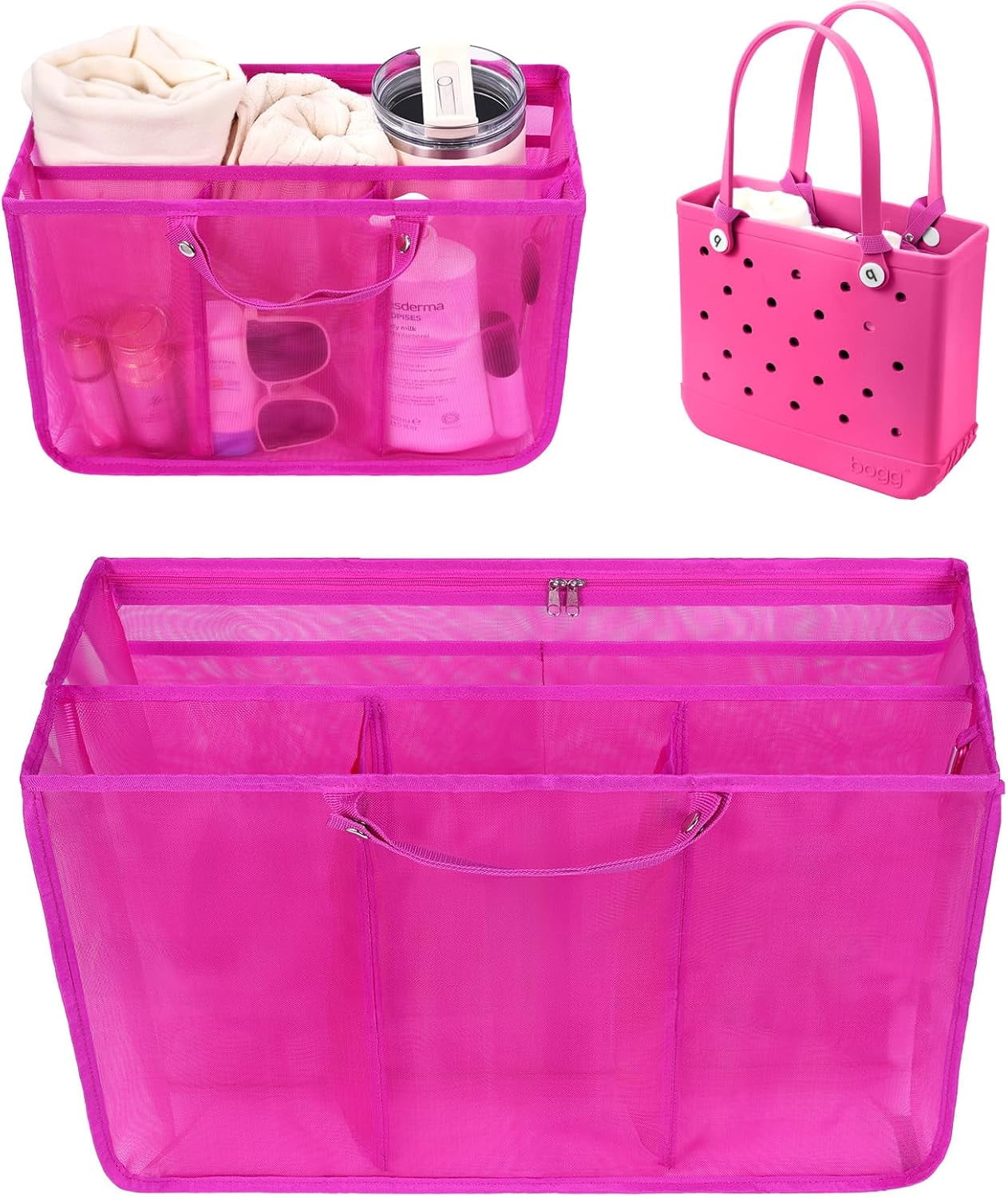 BURIBURIBURIBURI Beach Bag Organizer Compatible with X Large Bogg Bag ...