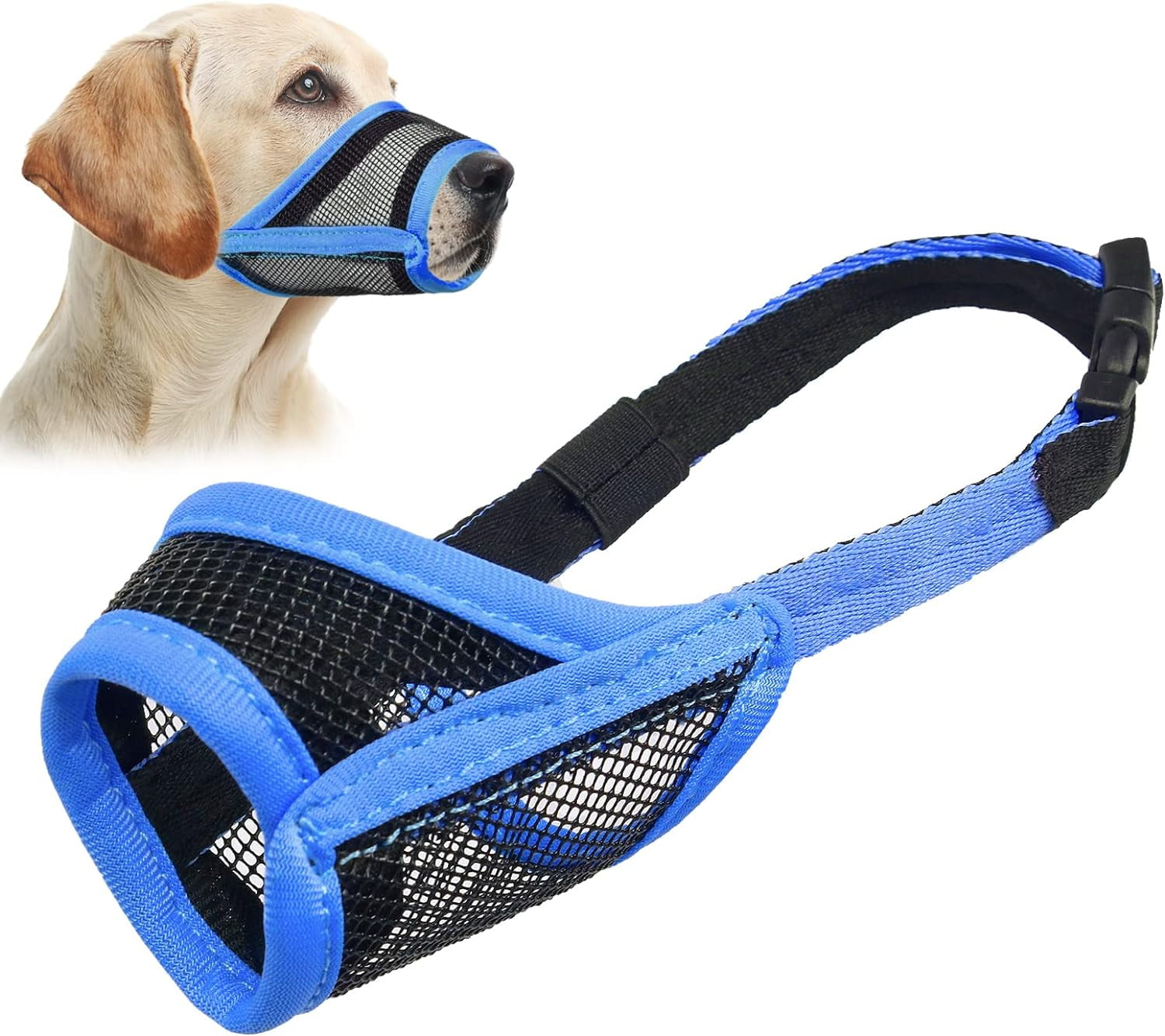 BURIBURIBURIBURI Dog Muzzle, Mesh Muzzle for Small Medium Dogs, Soft ...